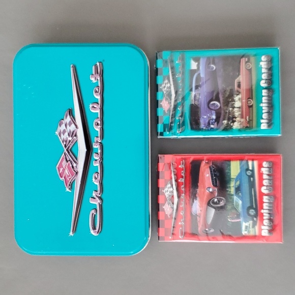 chevrolet | Other | Classic Chevrolet Tin And Playing Cards | Poshmark